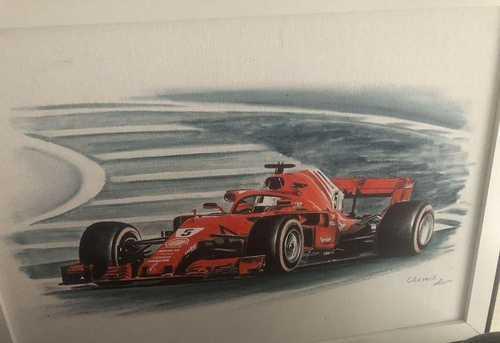 Картина Formula 1 Vettel Феттель Формула 1 Болид