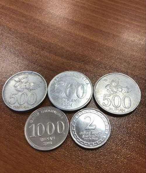 Монеты Индонезия и Шри-Ланка