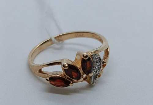 Золотое кольцо с фианитами (14850)