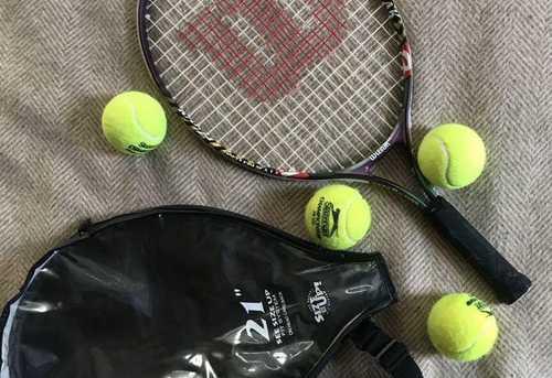 Теннисная ракетка новая детская Wilson Titanium