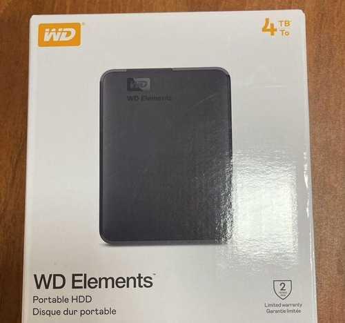 Переносной жёсткий диск WD Elements 4tb