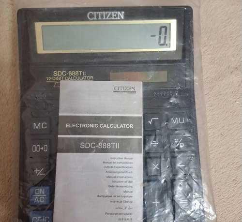 Калькулятор Citizen SDC-888TII,12-разрядный,черный