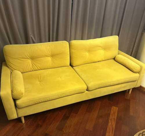 Диван раскладной Динс Velvet yellow от Диван.ру