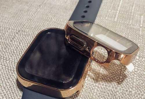 Бампер/ чехол для Apple watch красное золото