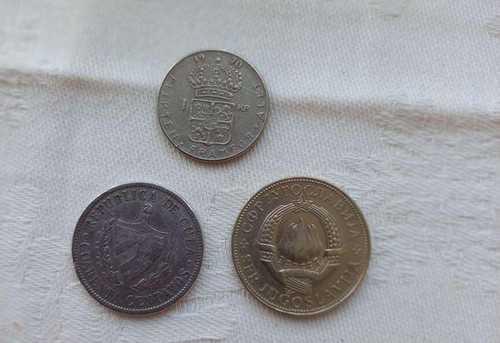 Монеты Куба, Югославия, Швеция