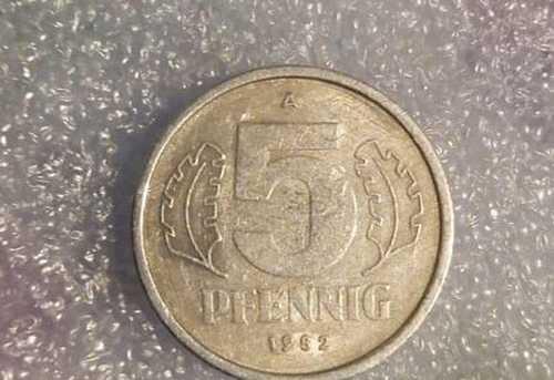 Монета 5 пфеннигов