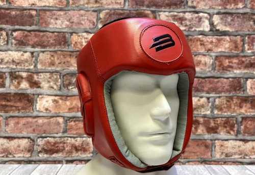 Шлем боксёрский открытый BoyBo Leather Red