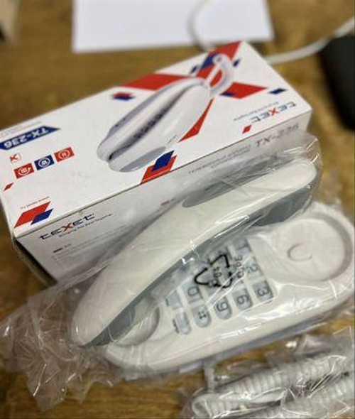 Телефон проводной новый texet tx-236
