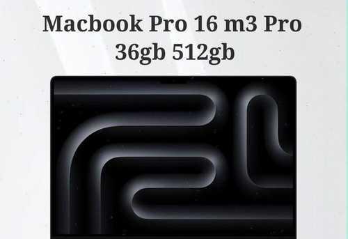 Macbook Pro 16 m3 Pro 36gb 512gb рст