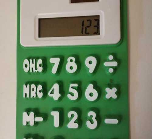 Гибкий силиконовый калькулятор,зарядка от света