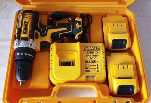 Аккумуляторная дрель шуруповёрт "DeWalt" 24v