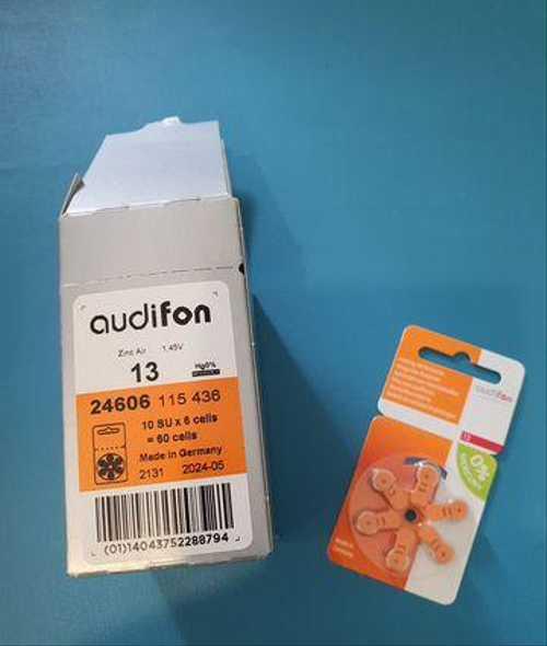 Батарейки для слуховых аппаратов Audifon 13 60шт