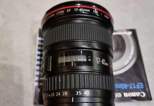 Объектив Canon EF 17-40 f/4 USM