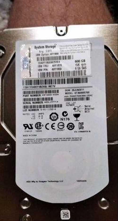 Жесткий диск IBM 49Y1866 600GB 15K 6G 3.5" SAS
