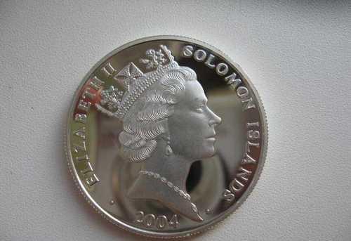 10 долларов Соломоновы острова, 2004, серебро