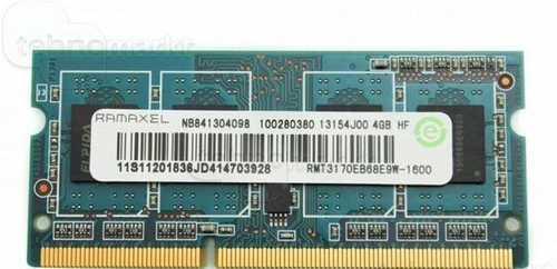 DDR3 SO-dimm 4GB Ramaxel PC3L-12800S 1600MHz