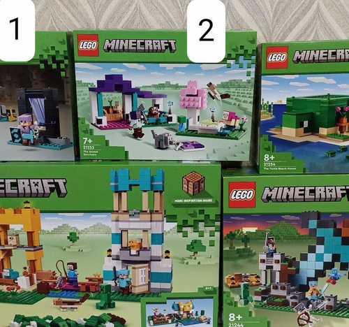 Lego Minecraft 21252 21253 21254 21249 21244 (нов)