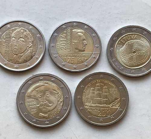 Юбилейные монеты 2 Евро на обмен и продажу