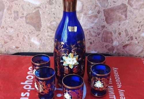 Комплект Богемиа. стекло.графин стаканы