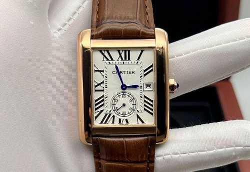 Часы мужские коричневые Cartier Tank