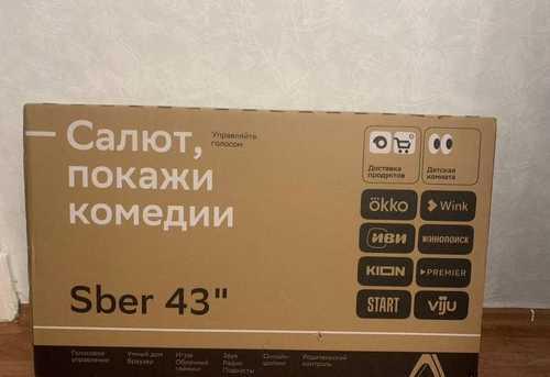 Телевизор Sber SDX-43U4123B, 43"(109 см), UHD 4K