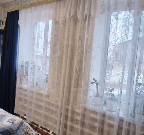 Тюль белая б/у