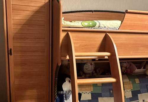 Двухярусная кровать со шкафами "Флинт"
