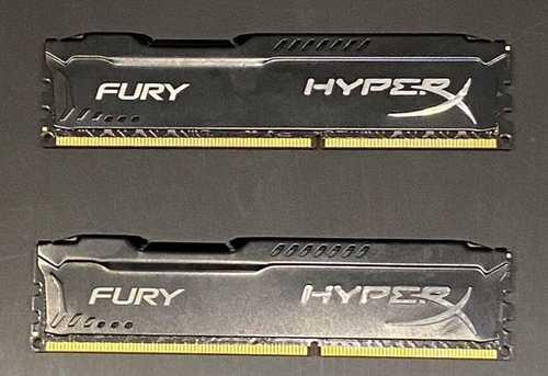 Оп HyperX Fury 16 гб(8 гбx2 шт.) DDR3 1600 мгц