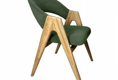 Мягкий обеденный стул из дуба "Tuve" Lamb Emerald