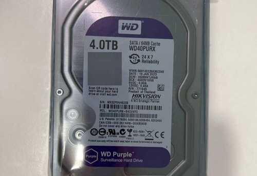 Жесткий диск 3.5" Western Digital Purple 4 Тб