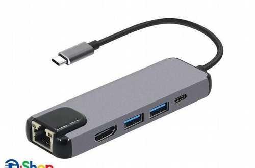 Концентратор Perfeo Type-C USB 3.0/Type-C/Hdmi/SD