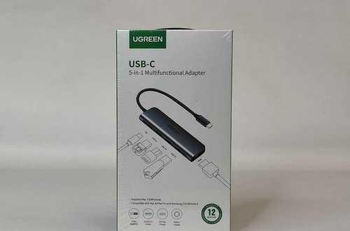 Hub (хаб) ugreen USB-C 5in1 50209 новый