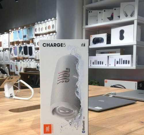 JBL Charge 5 White (40 Вт)