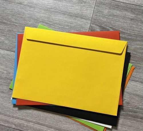 Конверты из цветной бумаги С5 (162*229)
