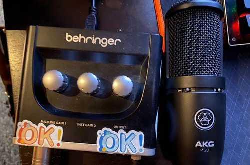 Комлект: Behringer UM2+AKG P120