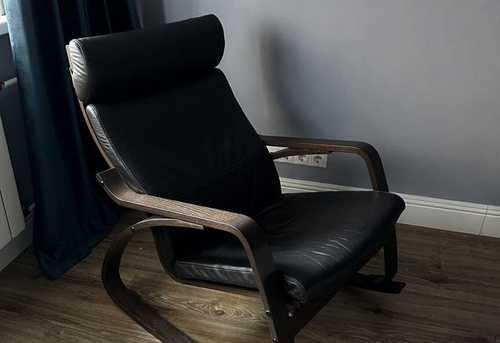 Кресло качалка кожаное