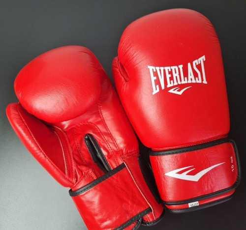 Боксерские перчатки everlast 10 oz кожа