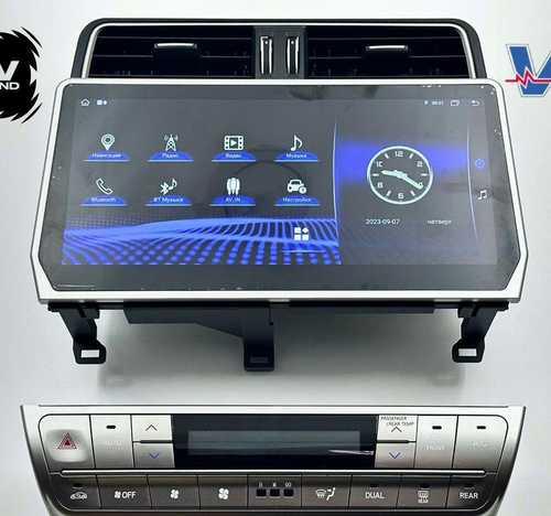 Магнитола V8 Land Cruiser Prado 2018-2020 12 дюйм