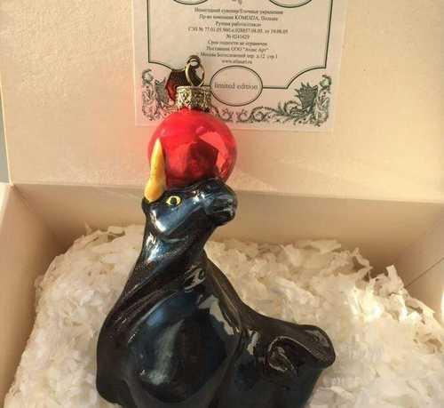 Елочная игрушка Бык с шаром Komozja Польша
