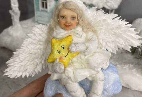 Ангел на облачке ватная игрушка