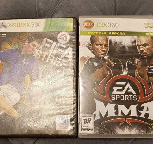 2 Игры на xbox 360 MMA и FIFA Street