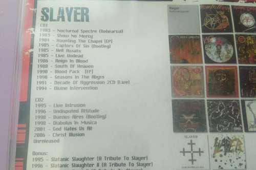 Slayer дискография на 2 cd в mp3