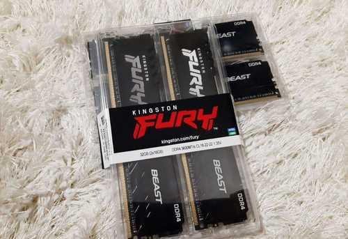 Kingston Fury Beast 32Gb (2x16GB) 3600мгц (Новые)