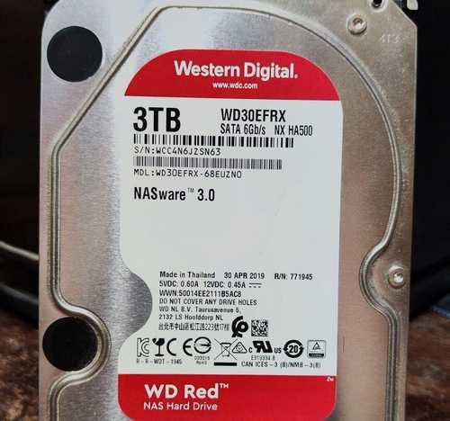 Жесткий диск HDD Western Digital WD30efrx