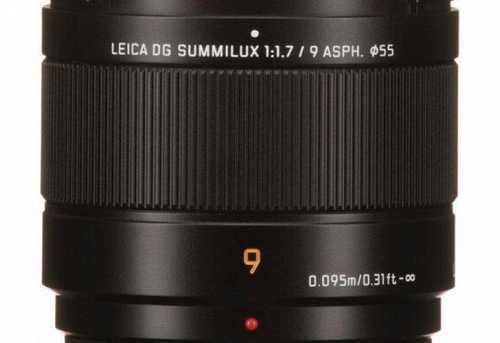 Panasonic Leica DG Summilux 9mm f/1.7 asph. Lens