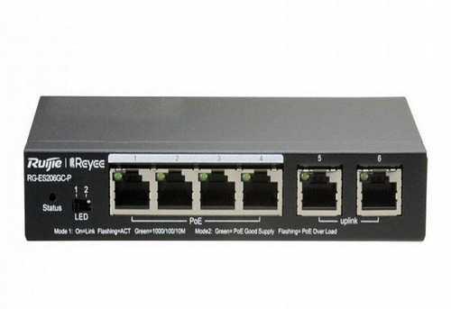 Коммутатор POE пое 6-Port Ruijie Reyee RG-ES206GC