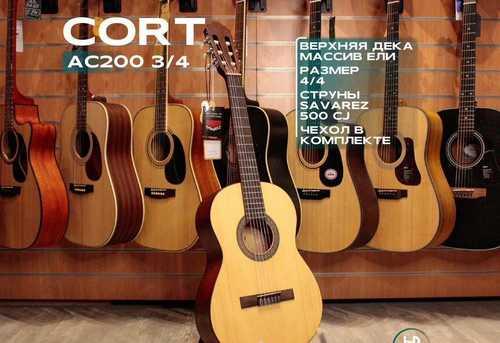 Cort AC200-3/4-wbag-OP, классическая гитара 3/4 с