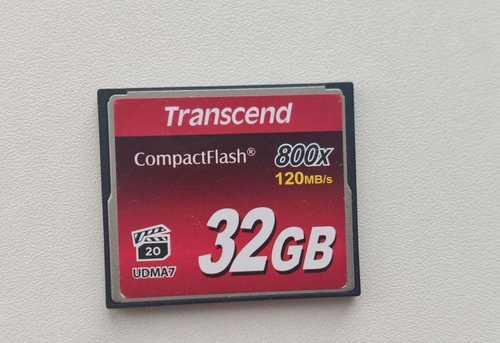 Карта памяти compact flash Transcend 32gb 800x
