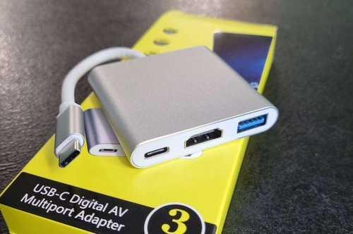 Переходник type c hdmi usb для MacBook