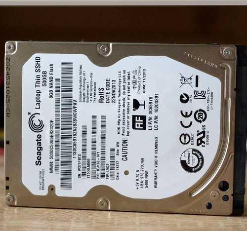 Жесткий диск для ноутбука sshd 500 гб Seagate 8GB